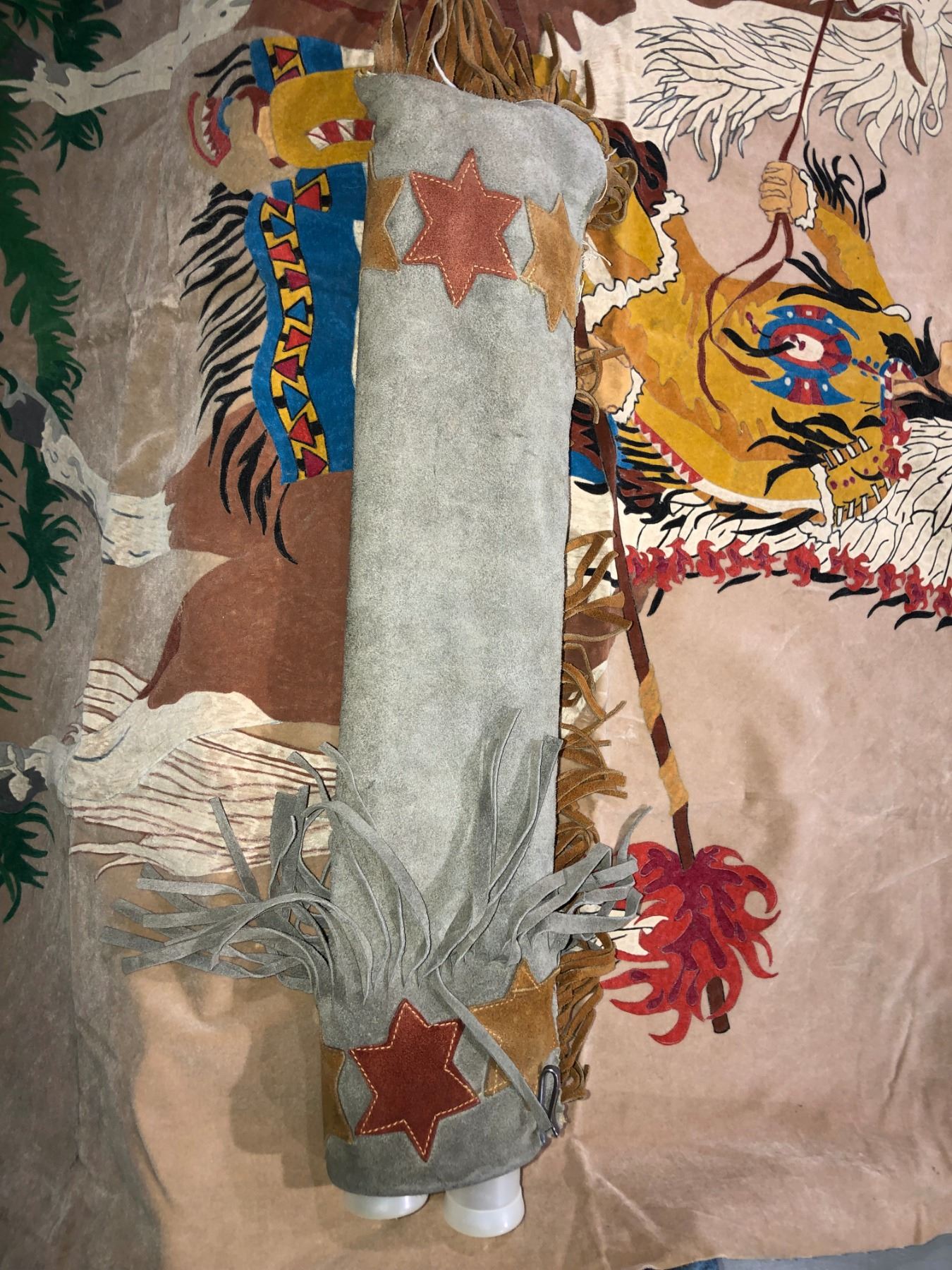 First Nations blanket, shooter vest and arrow holster