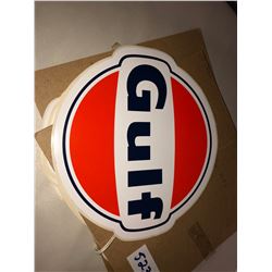 10 antique Gulf Oil Stickers 8" diameter