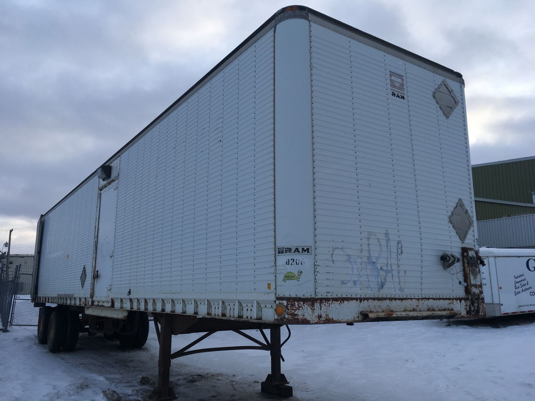 Semi trailer for job sites , fully electrified with power panel lights ...