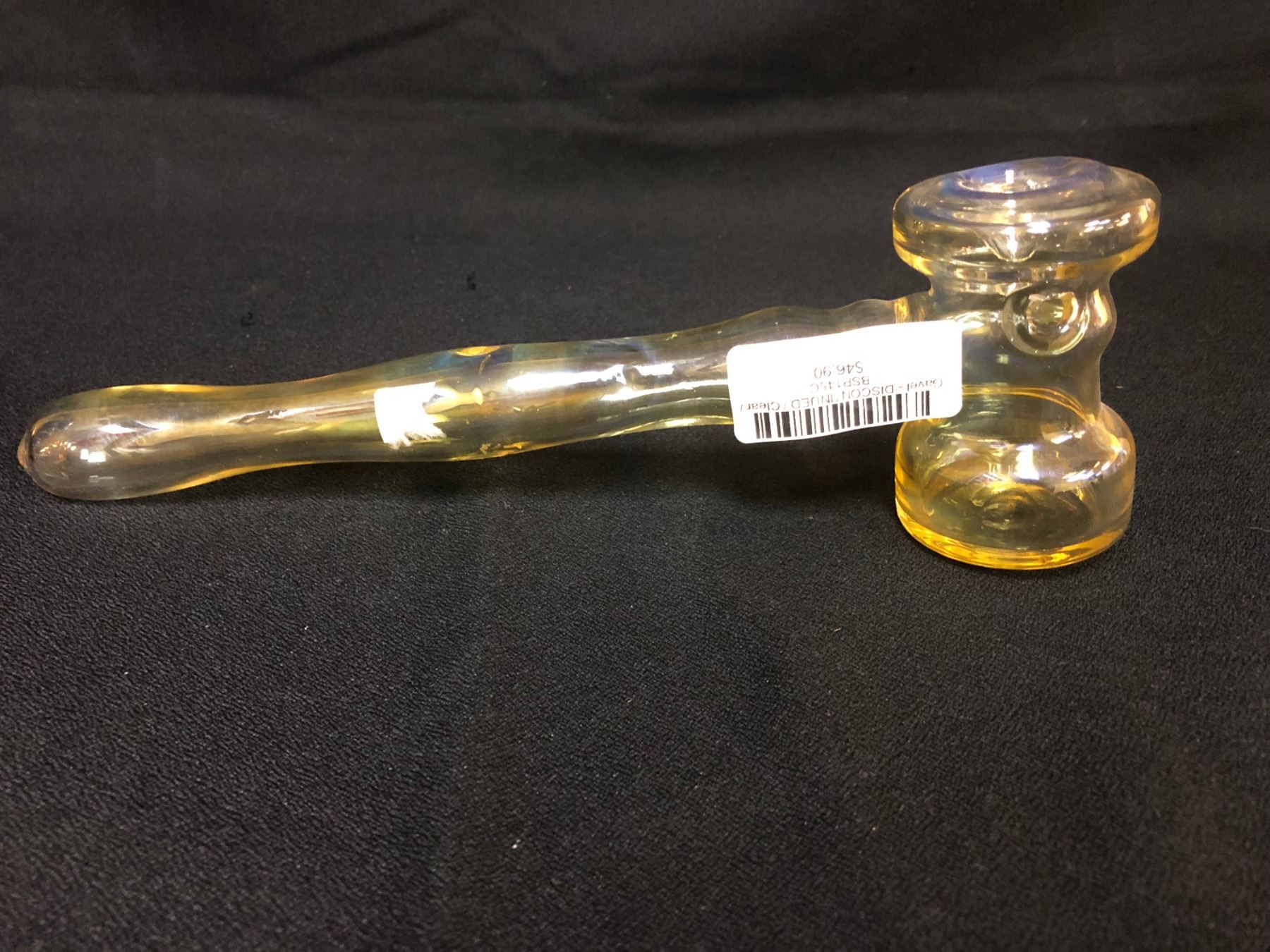 GAVEL CLEAR BLOWN GLASS PIPE ART