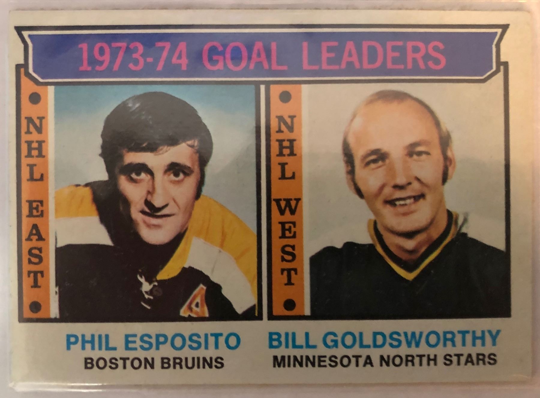 1974-75 Topps Phil Esposito,Bill Goldsworthy Card #1