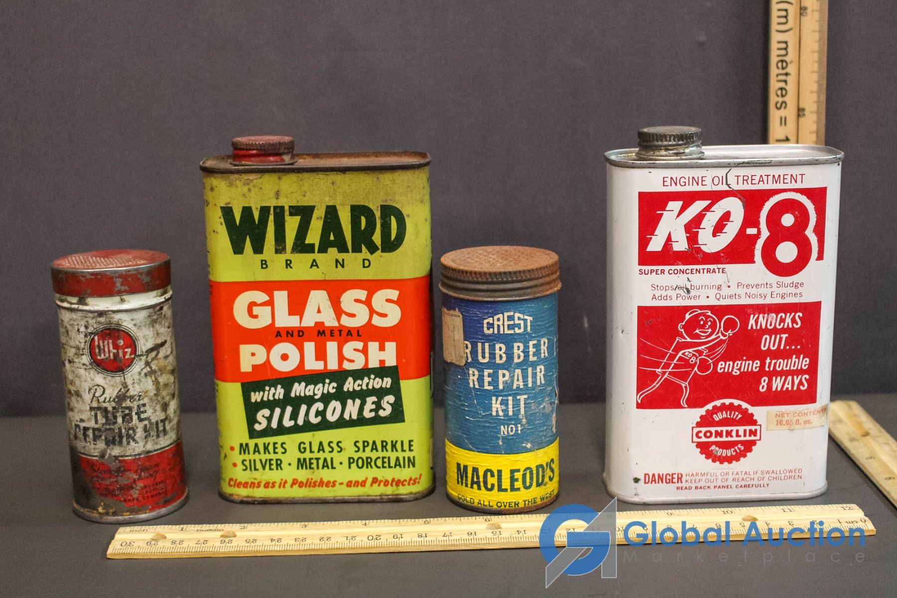 Wizard Glass & Metal Polish; KO-8 Wiz Rubber Tire Repair; Macleod's ...
