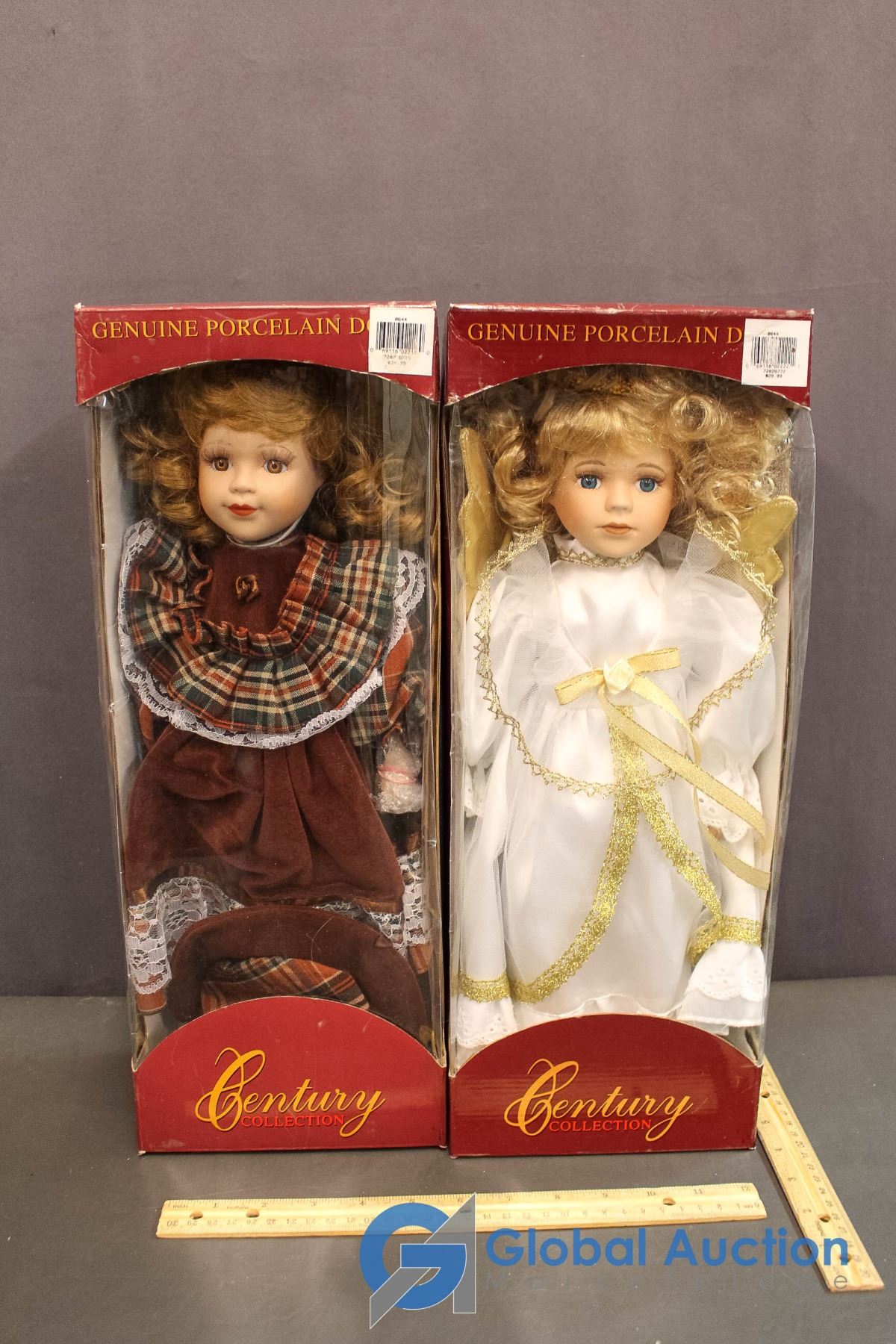 NIB Century Collection Genuine Porcelain Dolls (2)