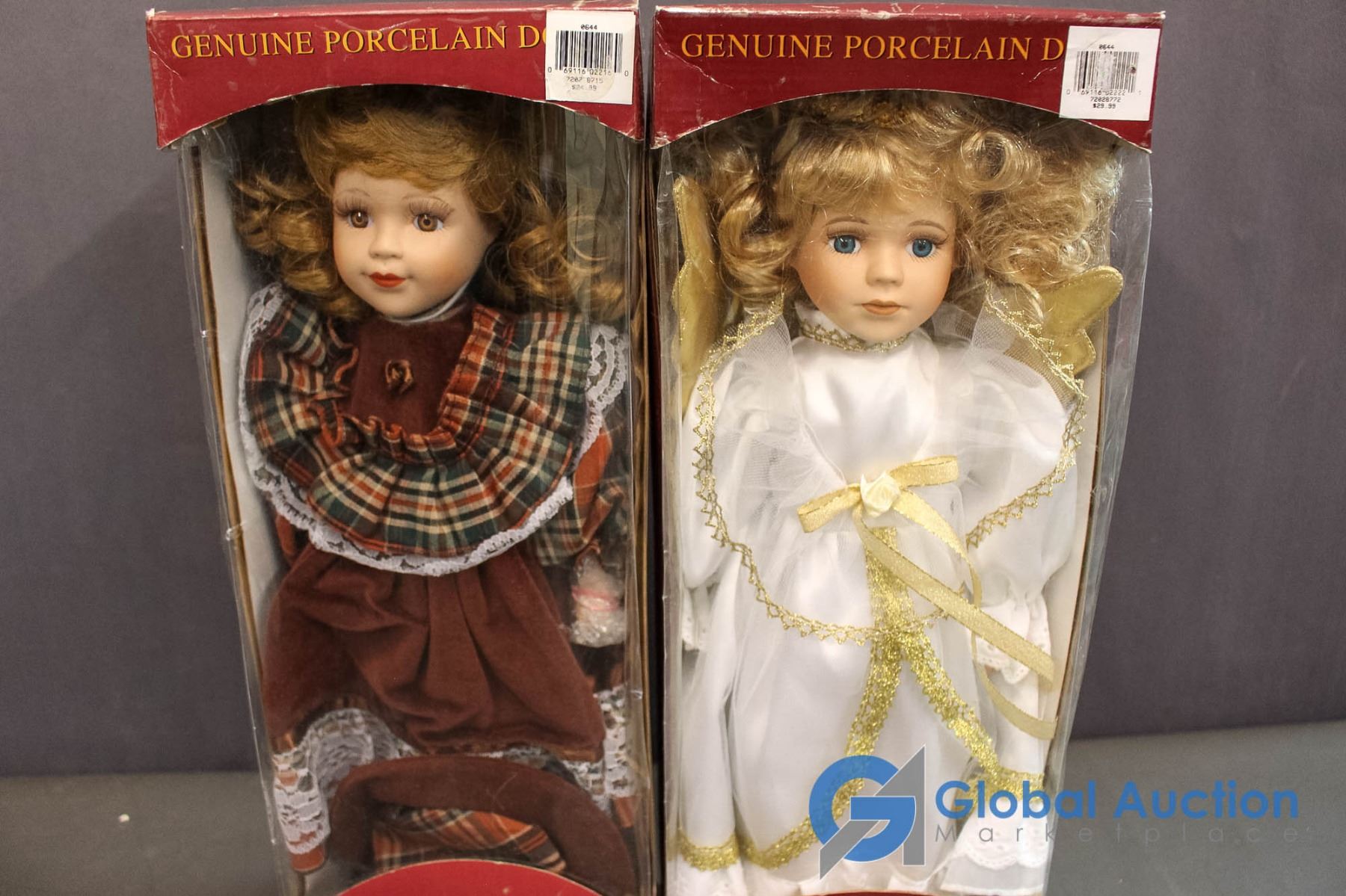NIB Century Collection Genuine Porcelain Dolls (2)