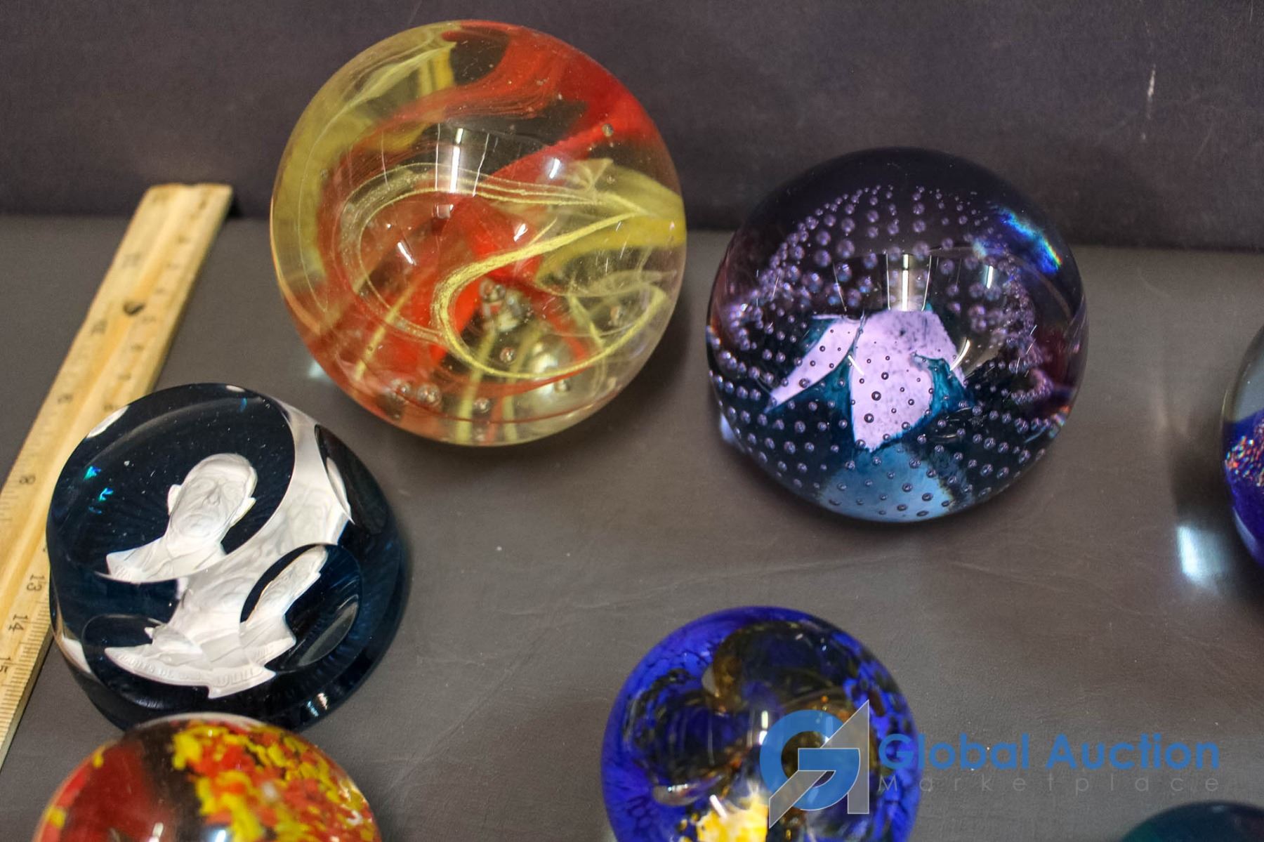 Beautiful Glass Spherical Paperweights
