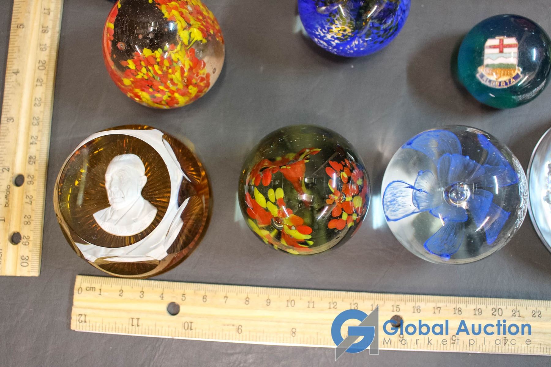 Beautiful Glass Spherical Paperweights