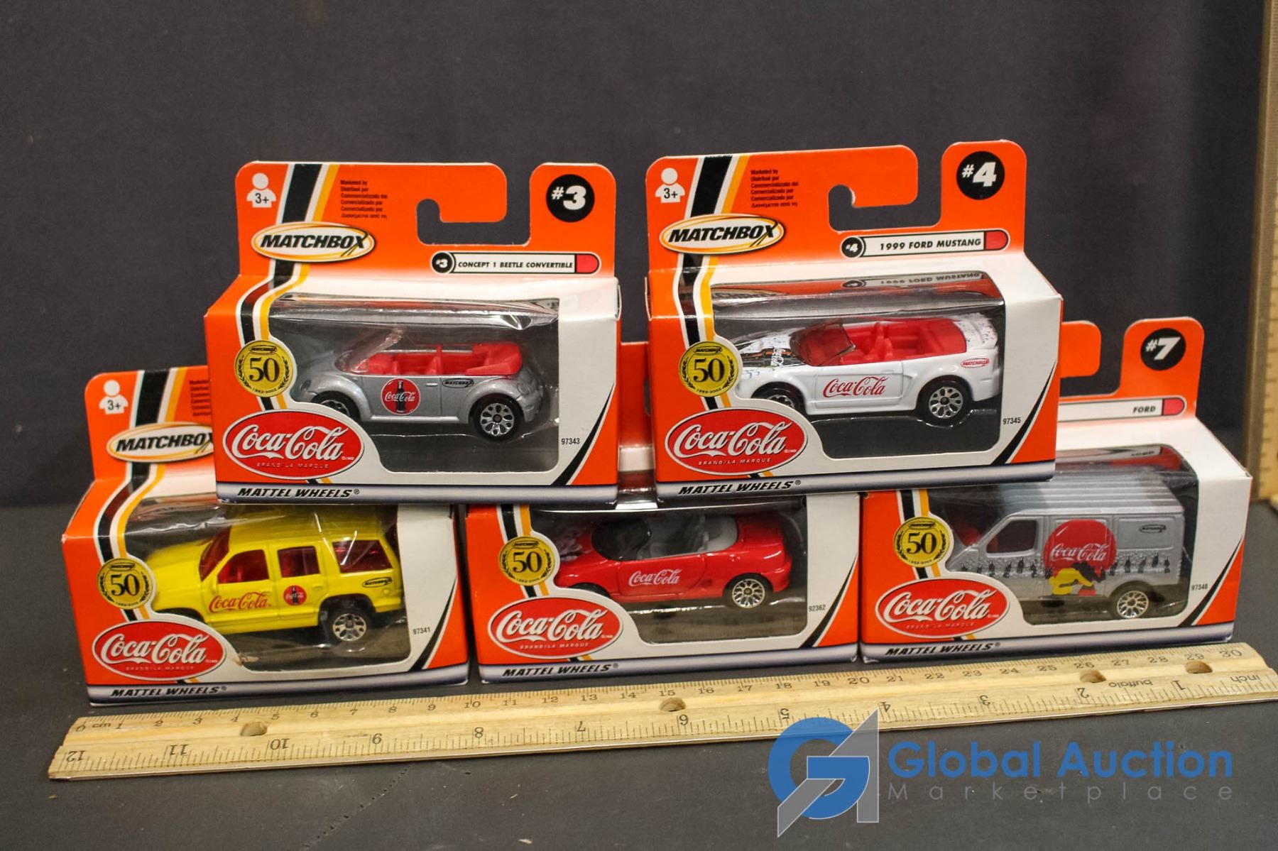 (5) NIB Matchbox Coca Cola Cars