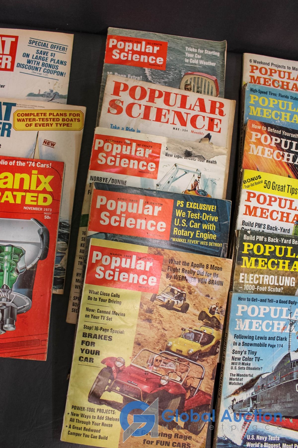 Box of Vintage Popular Science Magazines (1966-1970)