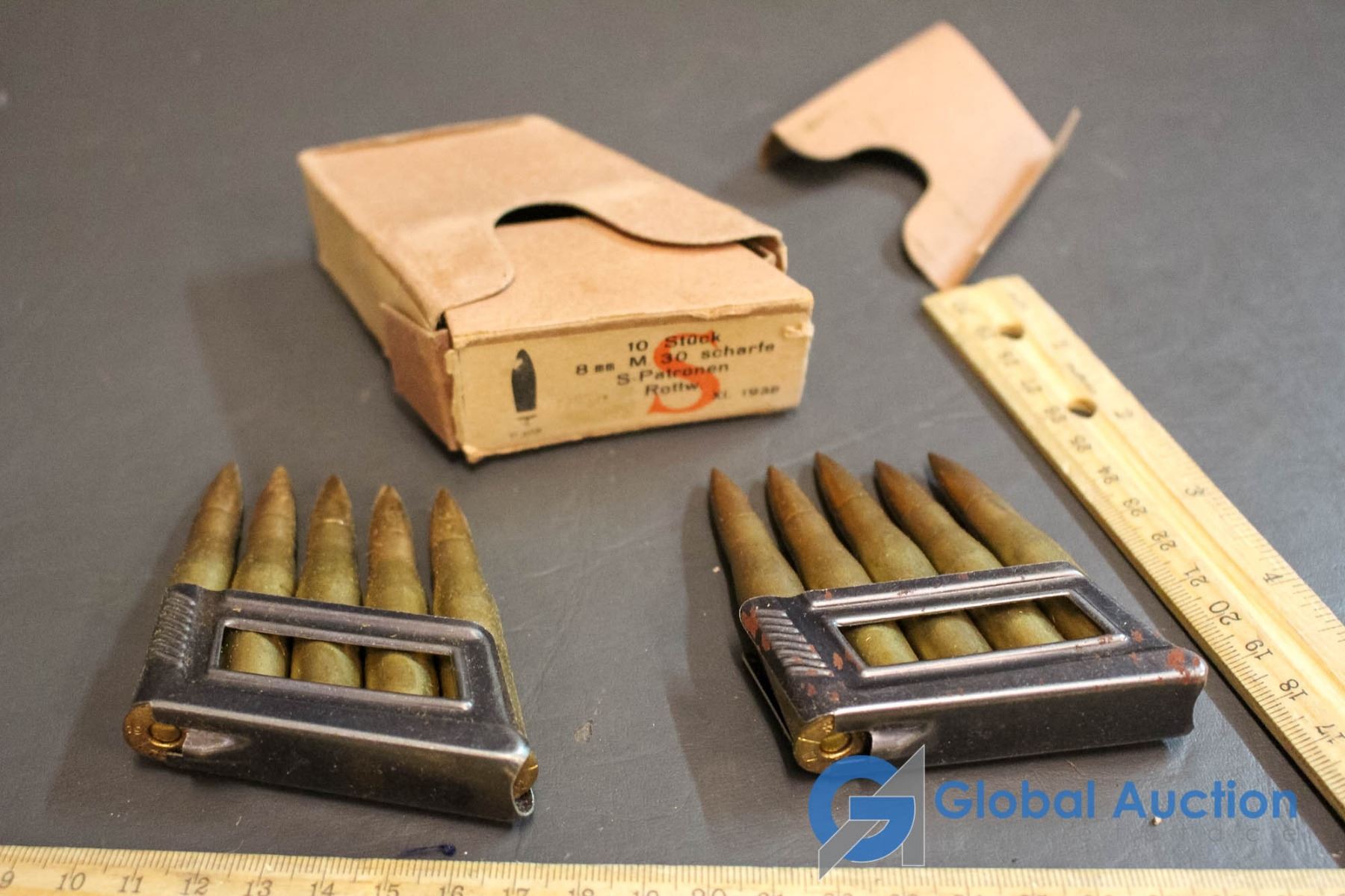 WWII German Army 8mm Rifle Rounds (1938 Dated)