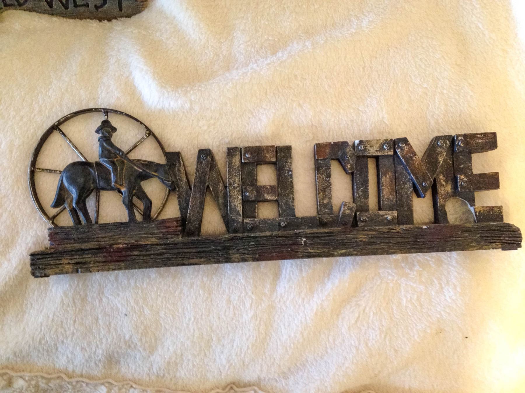 (2) Western Metal & Wood Signs