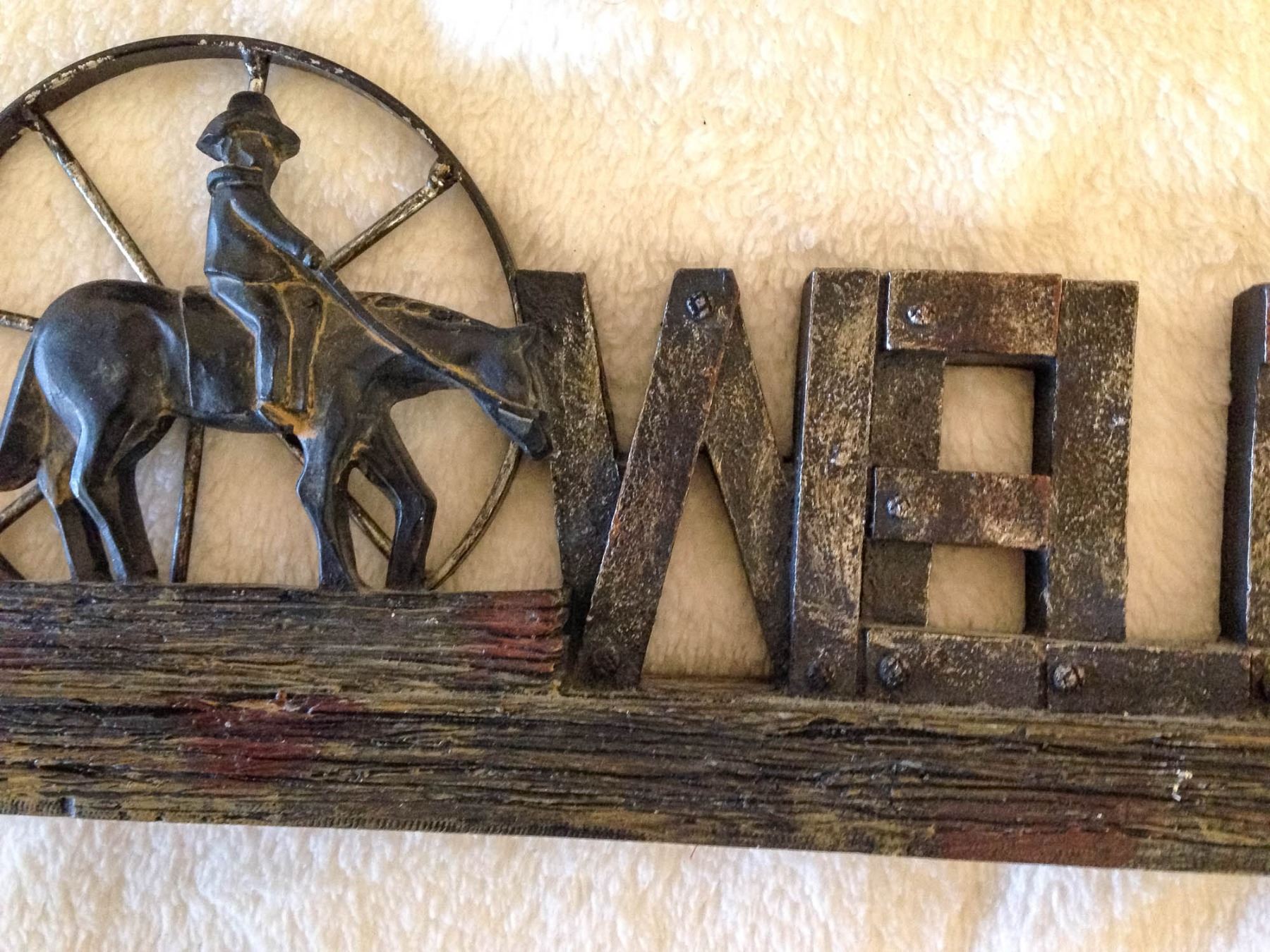 (2) Western Metal & Wood Signs