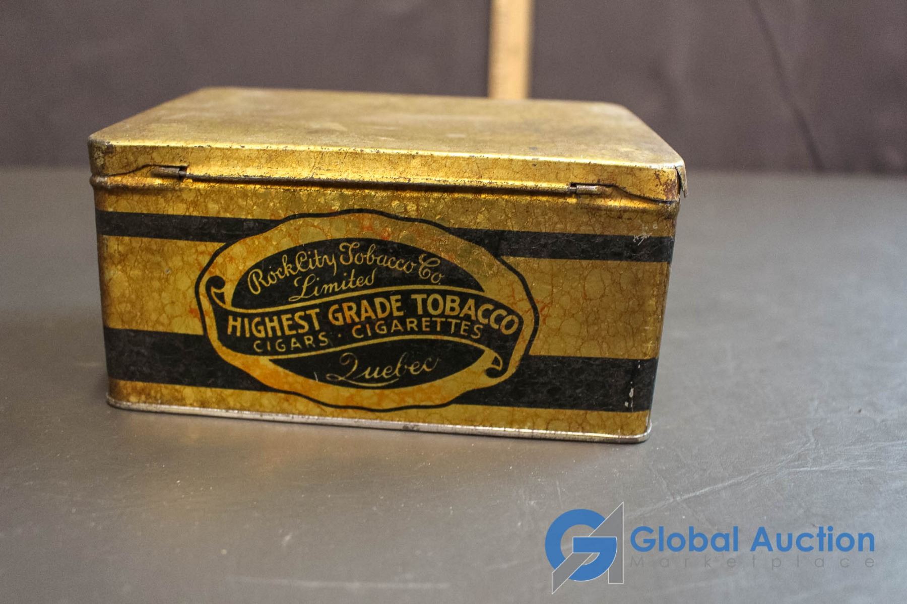 Assorted Tobacco & Cigarette Tins & Tobacco Bow with (2) Cigar Tubes ...