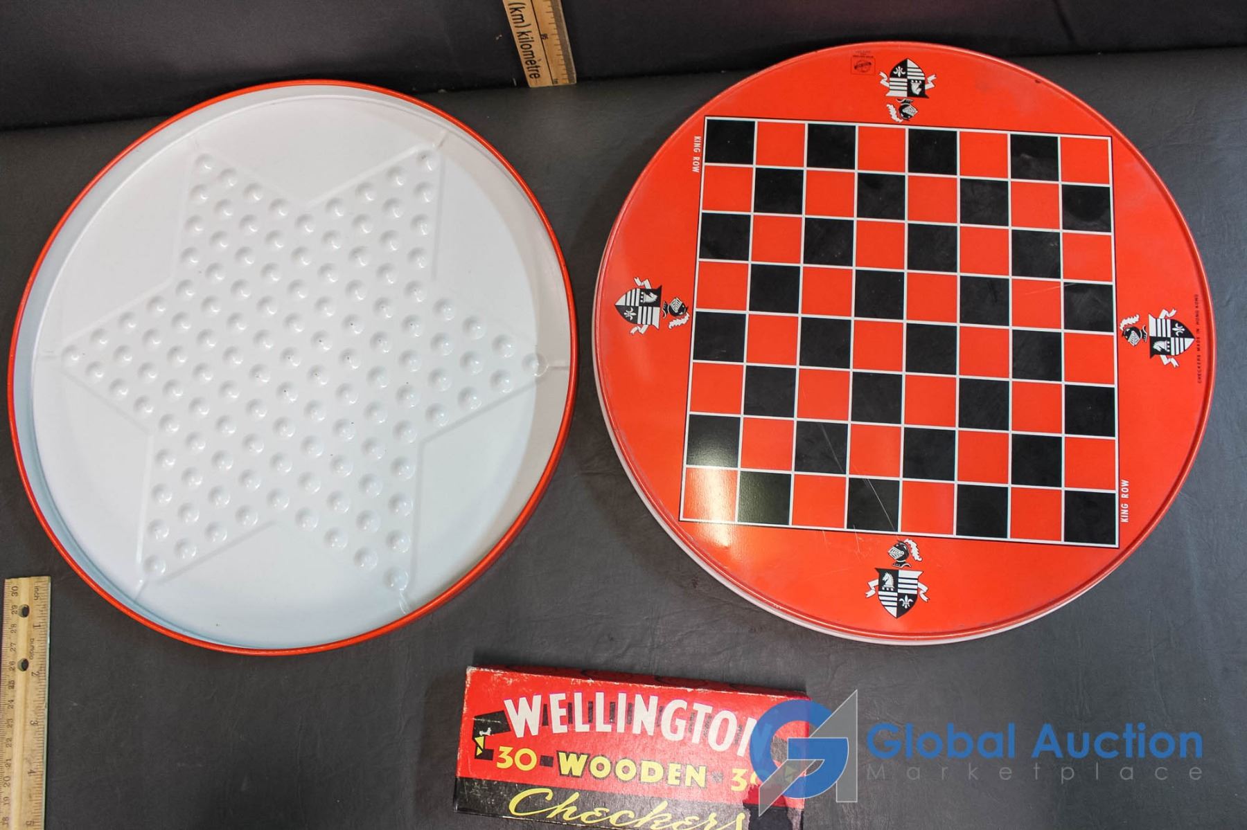 Game Boards - "Chinese Checkers with Wooden Checkers & Regular Checkers ...