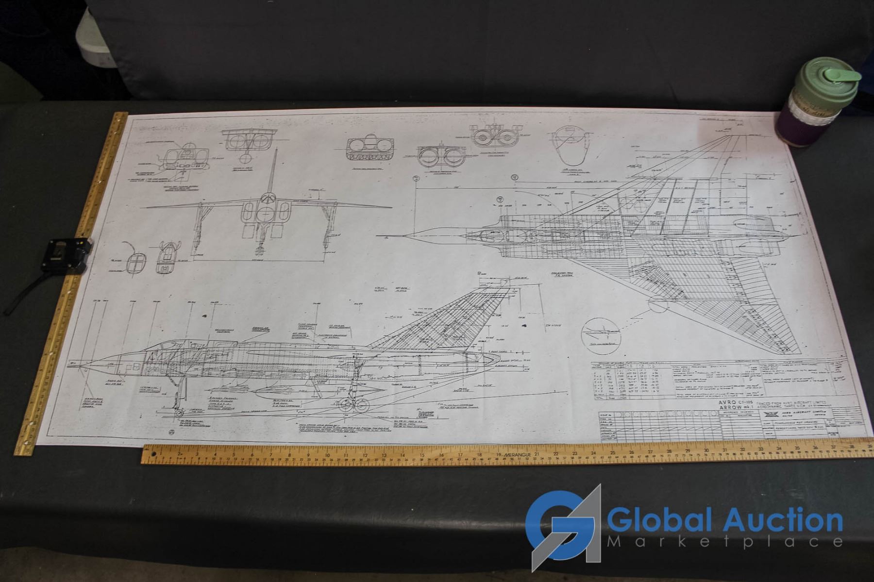AVRO Arrow CF-105 Plane Blue Print