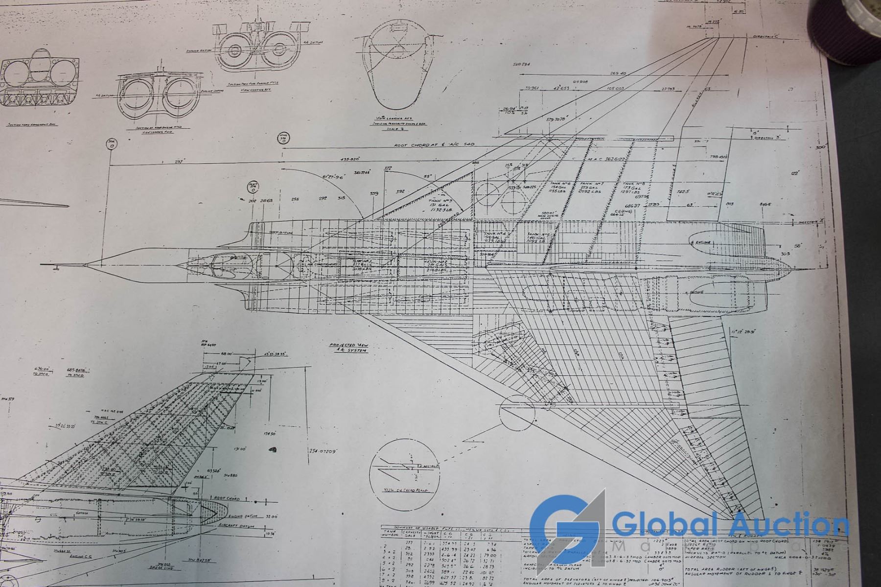 AVRO Arrow CF-105 Plane Blue Print
