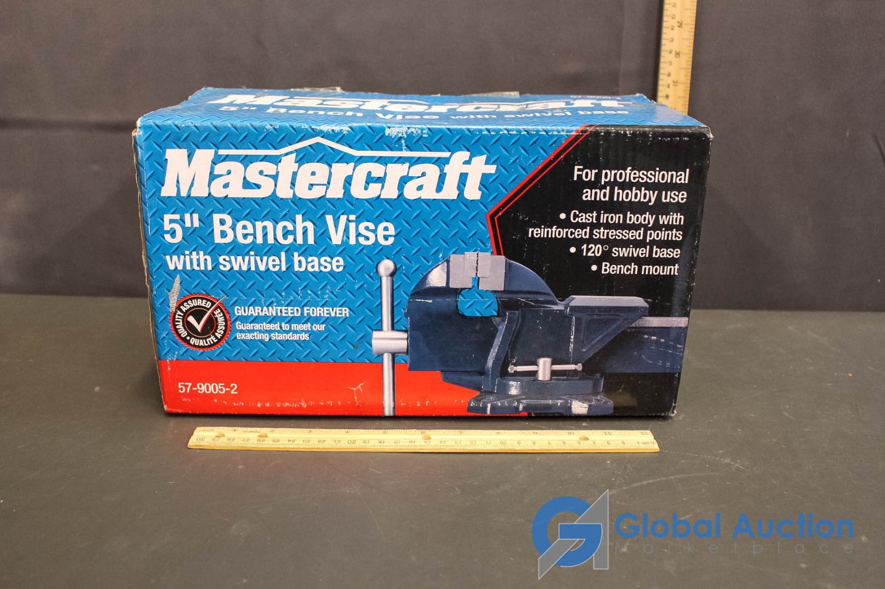 NIB Mastercraft 5" Bench Vise w/Swivel Base