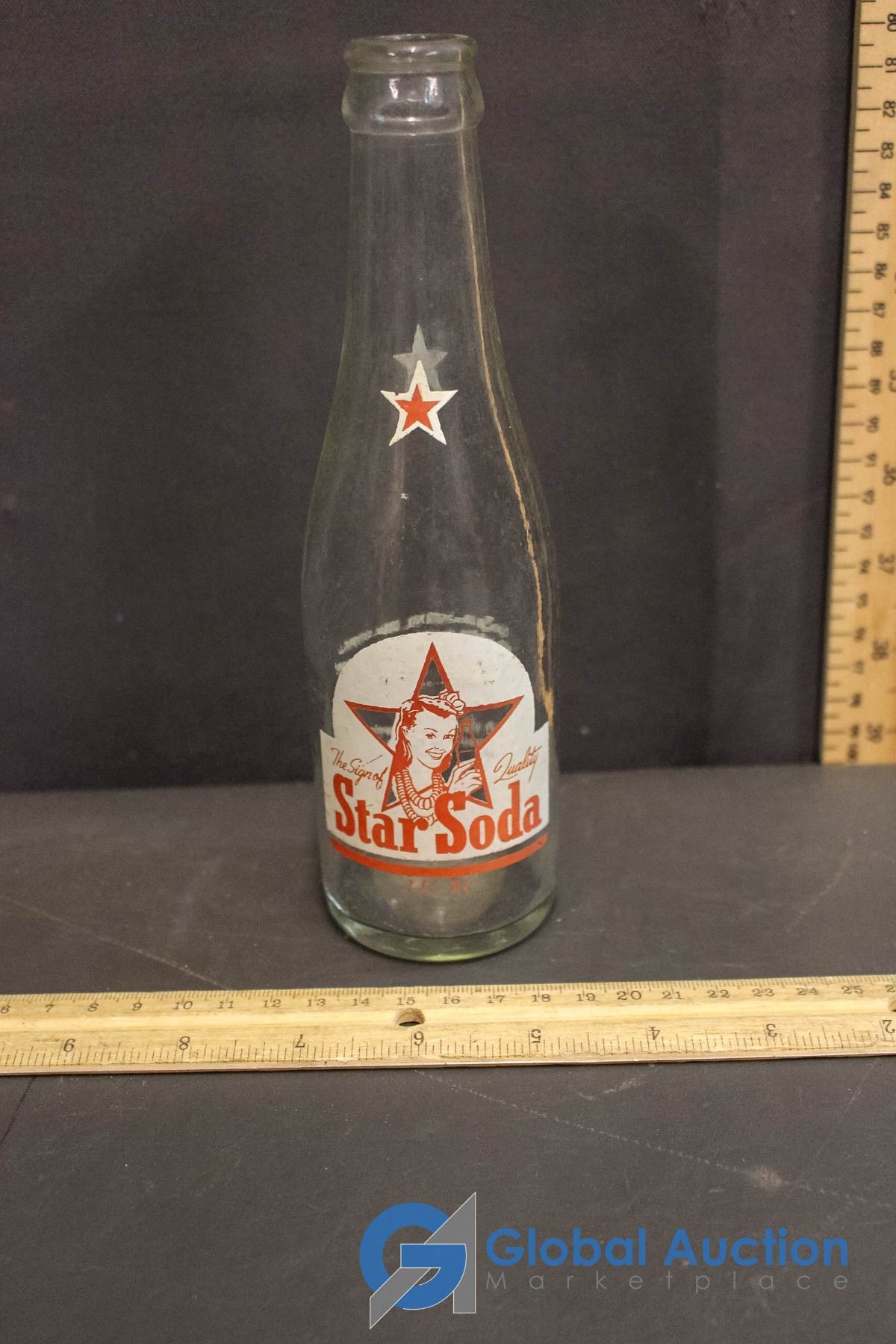 (3) Glass Bottles - Star Soda, Pepsi-Cola, Stubby