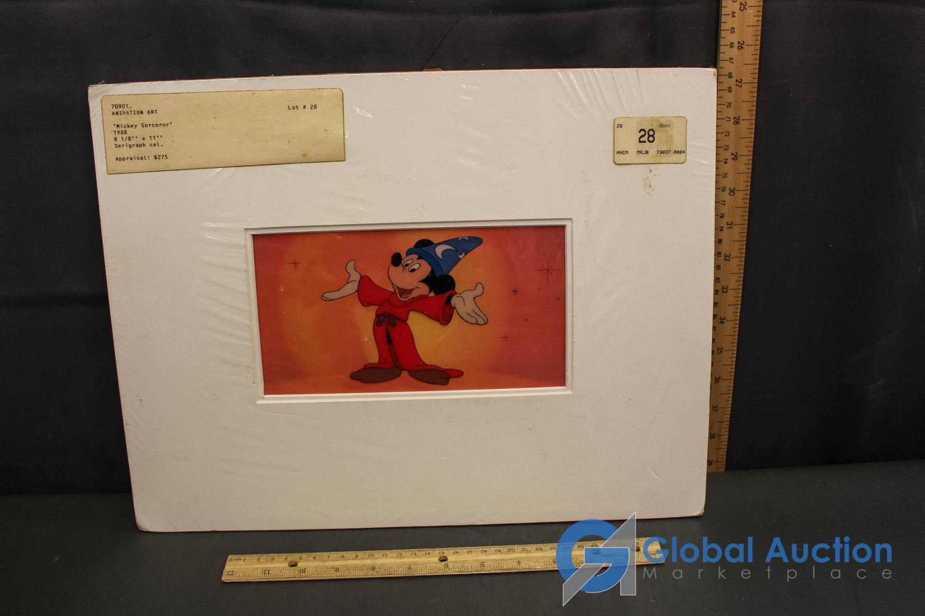 Disney Mickey Mouse Animation Art - 1988 Mickey Sorcerer Serigraph Cell