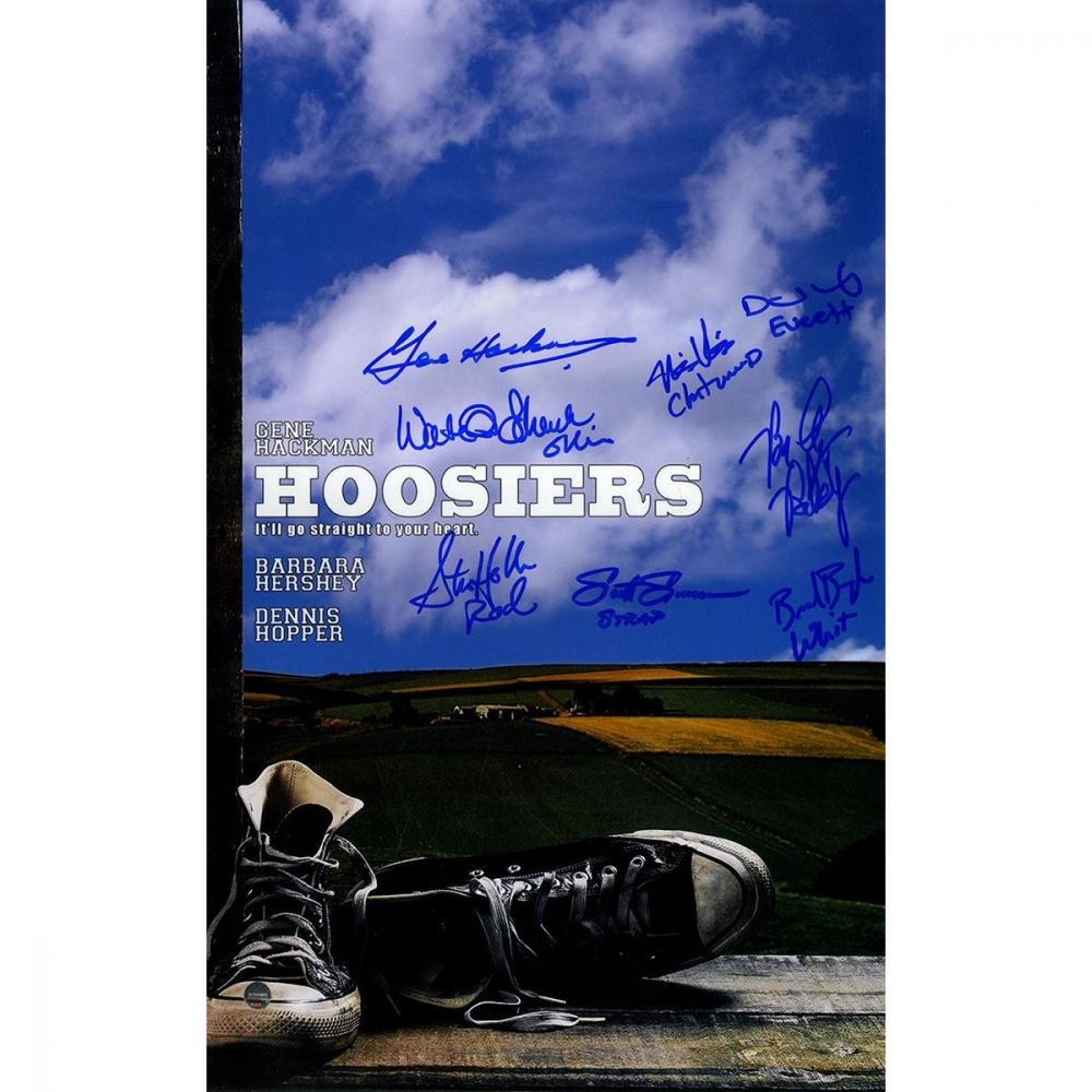 Hoosiers 10x16 Mini Movie Poster Cast-Signed by (8) with Gene Hackman ...