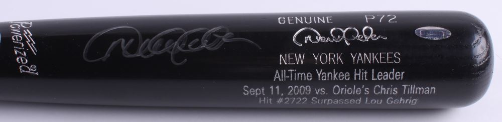 Derek Jeter Signed Louisville Slugger Commemorative Player Model ...