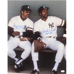 Dave Winfield Reggie Jackson Signed Yankees 16x20 Photo Inscribed "HOF 93" "HOF 2001" (JSA COA)