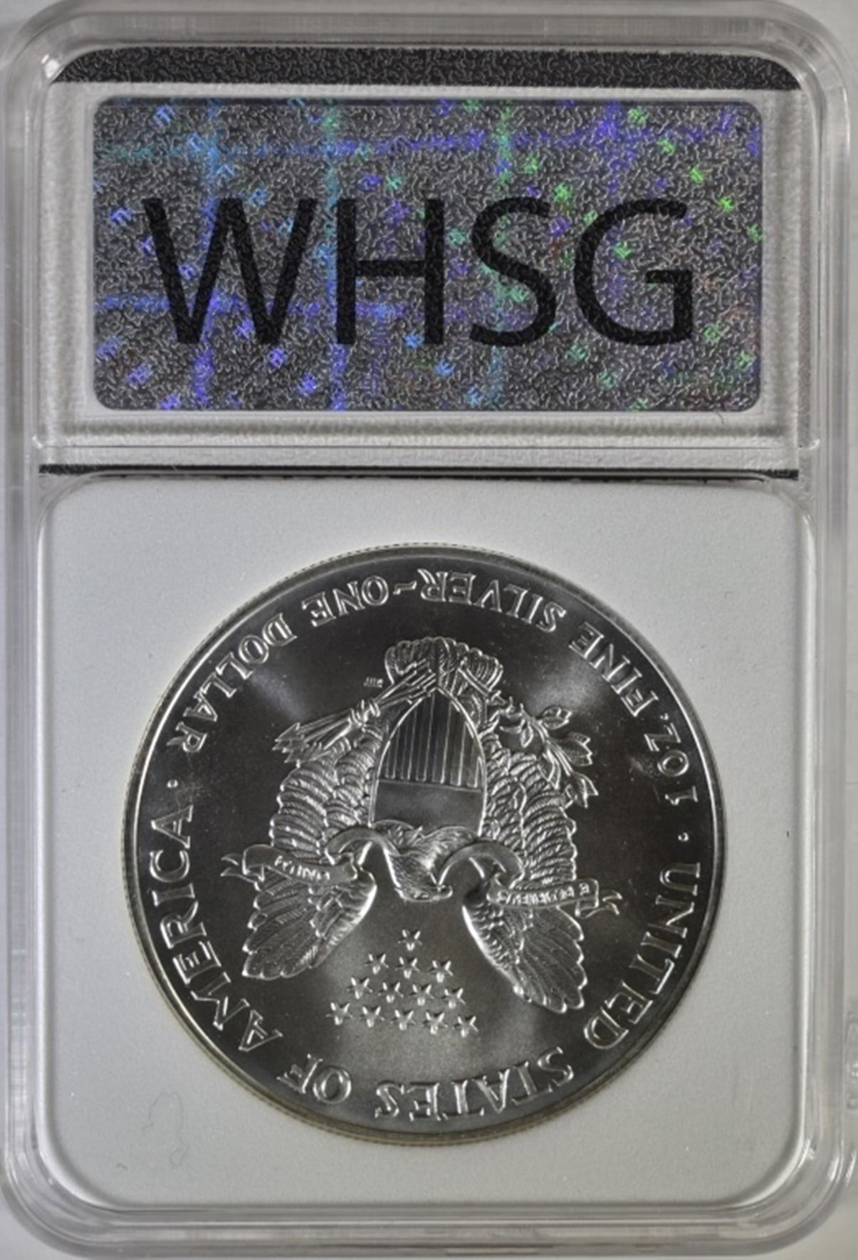 1999 AMERICAN SILVER EAGLE, WHSG PERFECT GEM BU