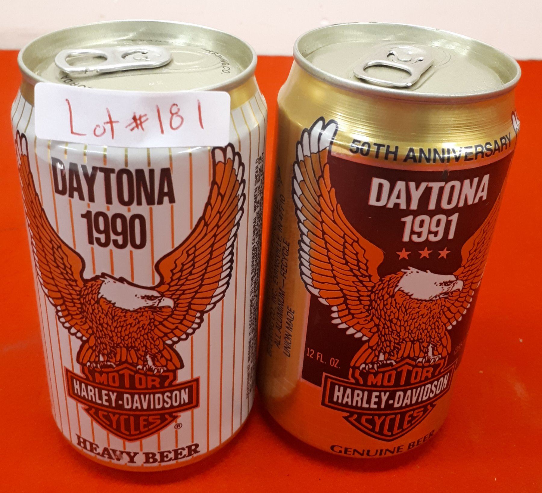 2 COLLECTIBLE HARLEY DAVIDSON BEER CANS