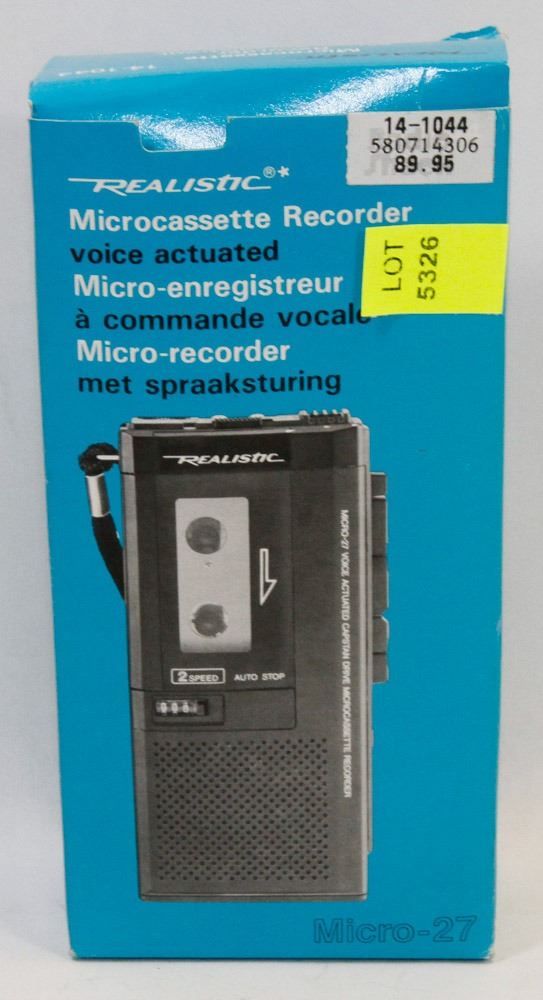 REALISTIC MICROCASSETTE RECORDER