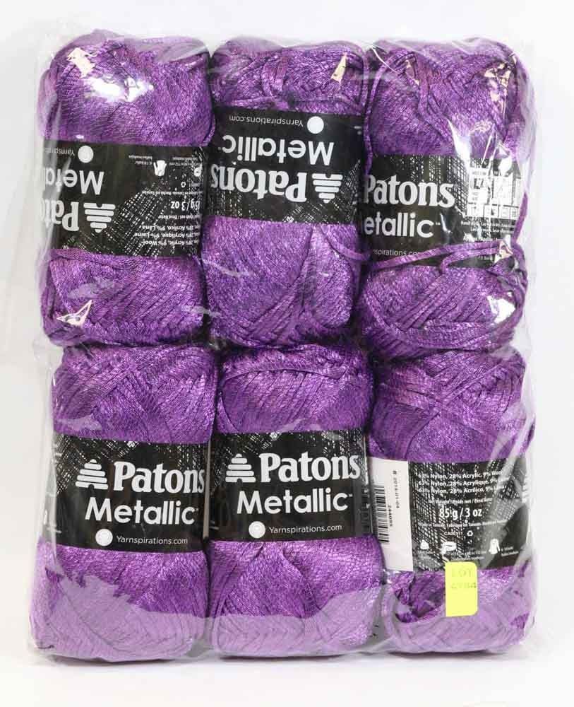 6 BALLS OF PATONS METALLIC YARN