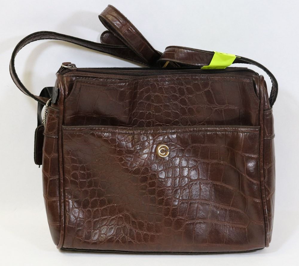 CORNELL BROWN LEATHER PURSE W/LONG