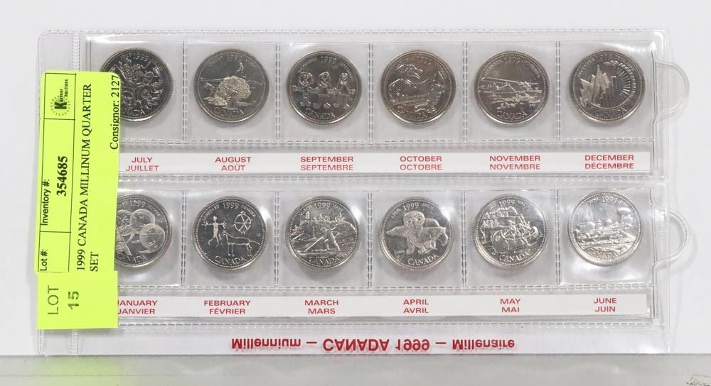 1999 CANADA MILLENIUM QUARTER SET - Kastner Auctions