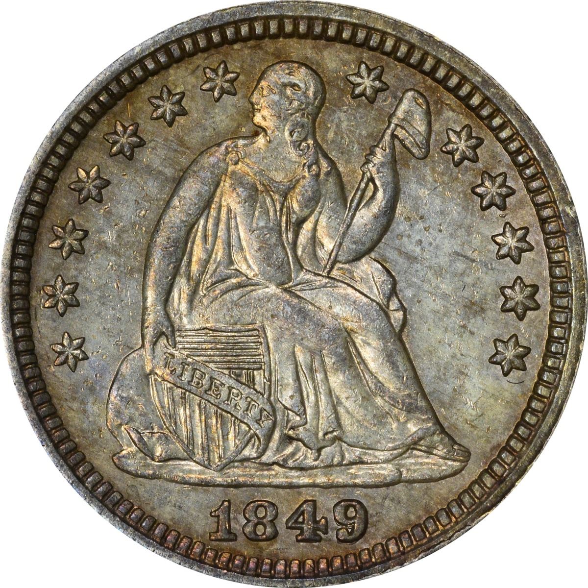 1849 MS 63 PCGS 1849-ms-63-pcgs