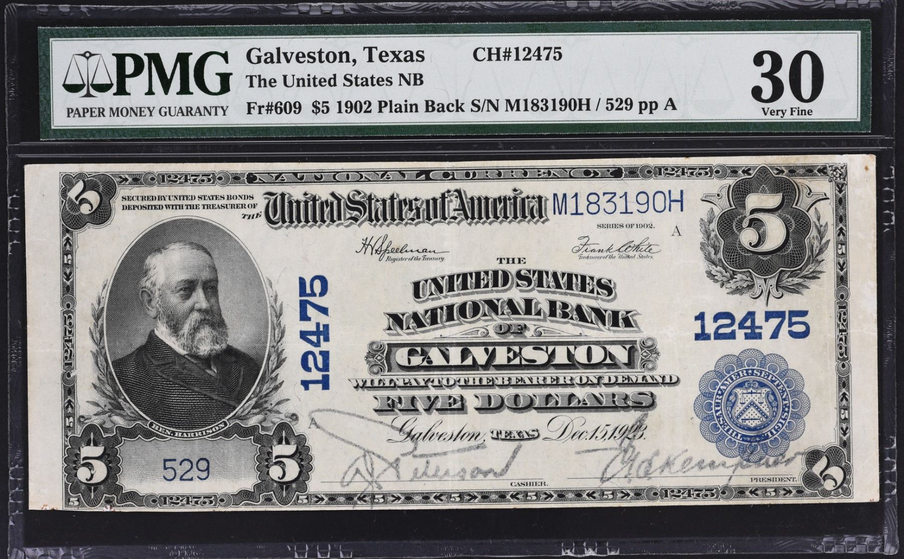 Lot of (4) Texas National Banknotes. PMG Graded.