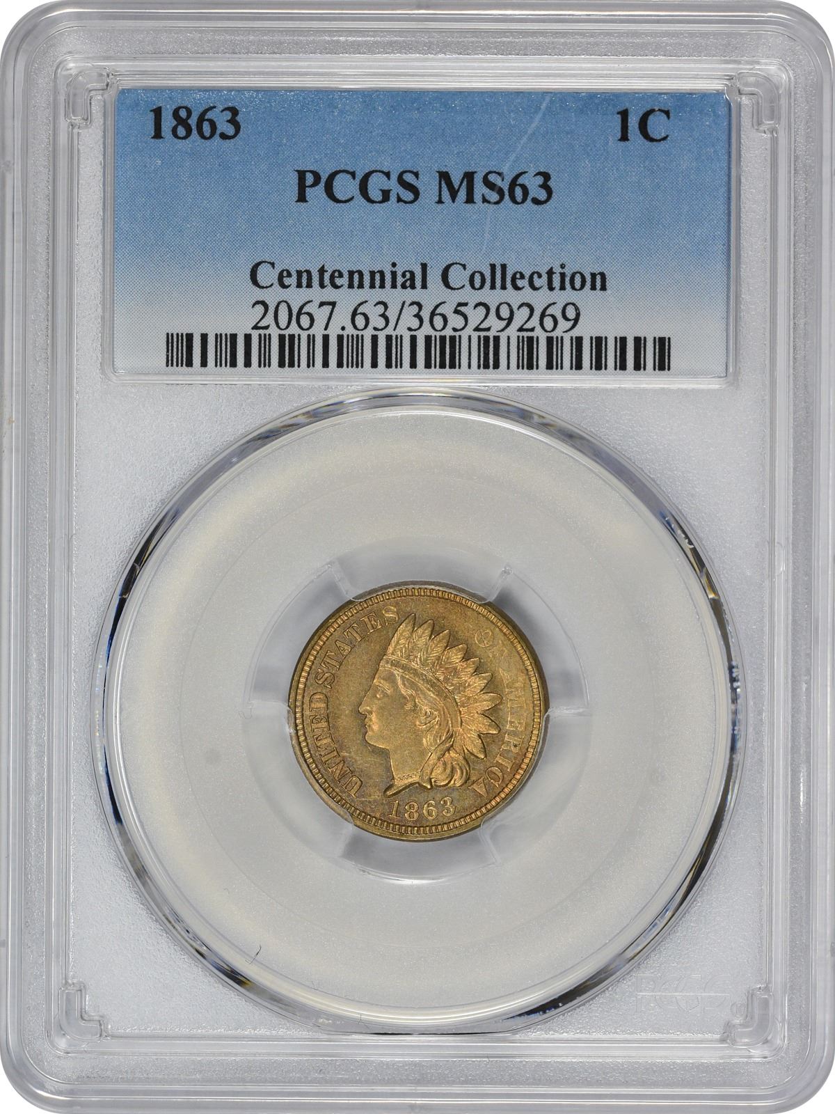 1863 MS-63 PCGS.