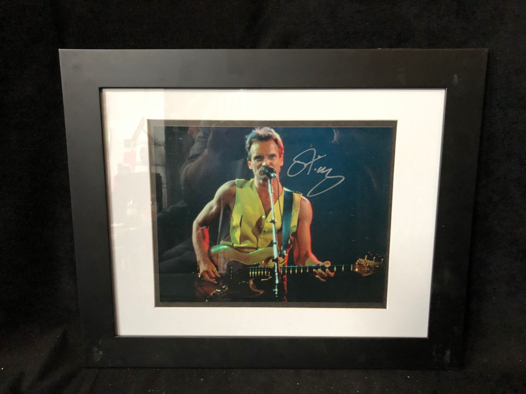 STING SIGNED 8" X 10" FRAMED PHOTO W/ COA (THE POLICE)