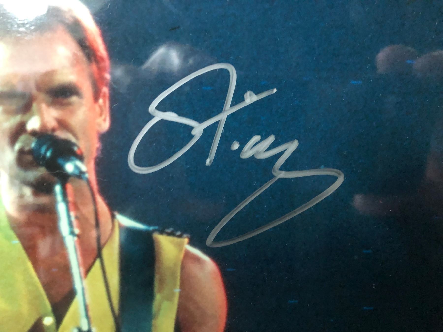 STING SIGNED 8" X 10" FRAMED PHOTO W/ COA (THE POLICE)