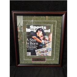 MIKE WEIR SIGNED AND FRAMED SPORTS ILLUSTRATED COVER WITH COA