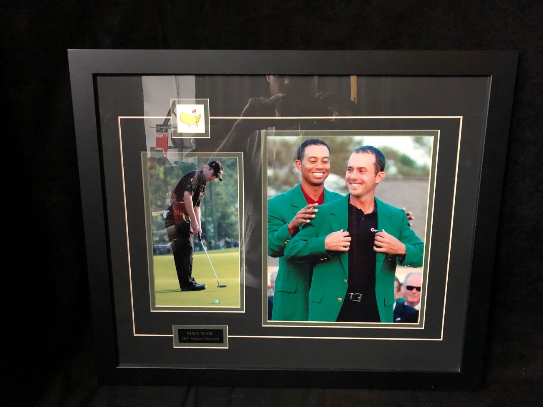 MIKE WEIR MASTERS FRAMED PHOTO DISPLAY