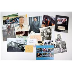 Male Actors - 20 signed photographs & cards including Stanley Baker ...