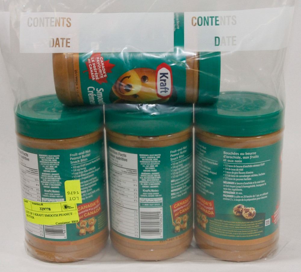 LOT OF 3 KRAFT SMOOTH PEANUT BUTTER