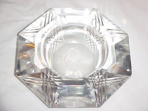 Lead Crystal Ashtray Teddy Wilburn Estate