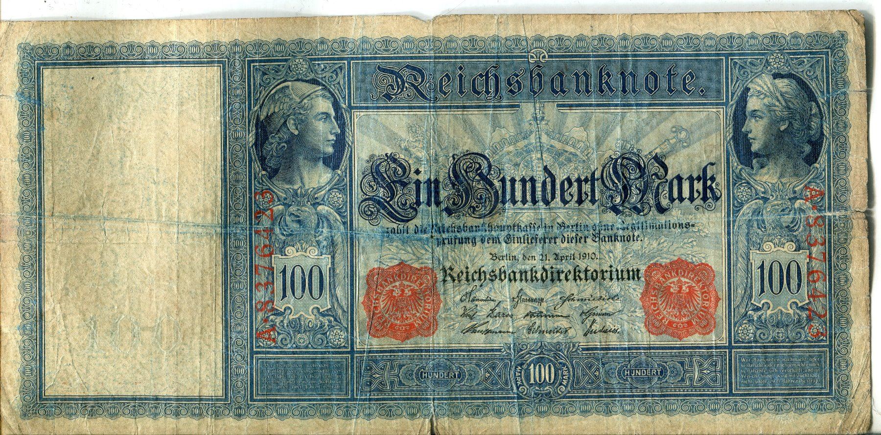 100 MARK (GERMAN) *1910 - Schmalz Auctions