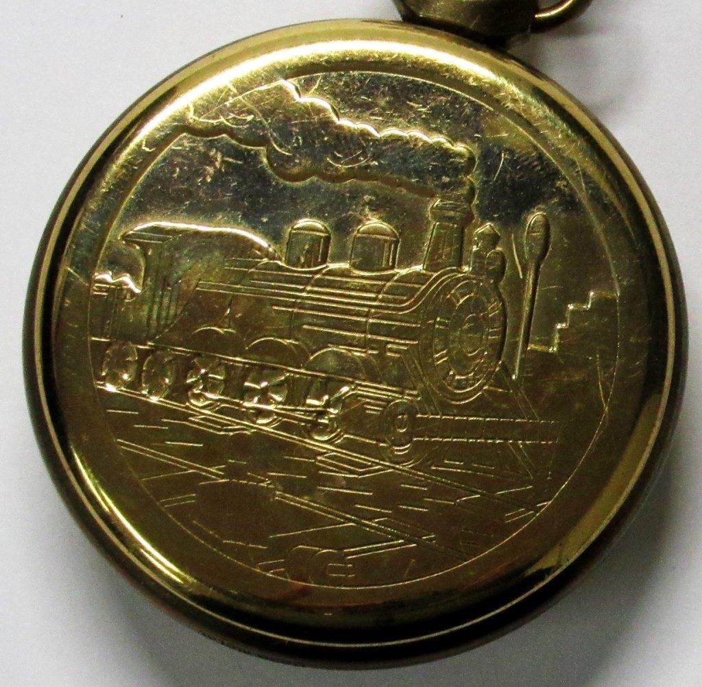 VINTAGE RAIL MASTER OPEN FACE POCKET WATCH