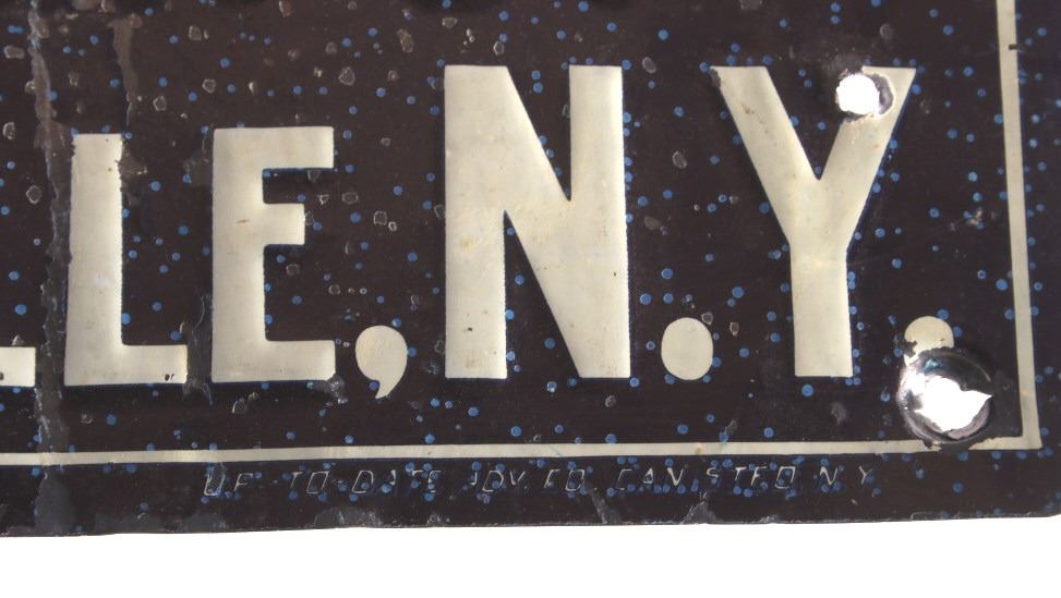 Early 1900's Undertaker Sign Dansville New York