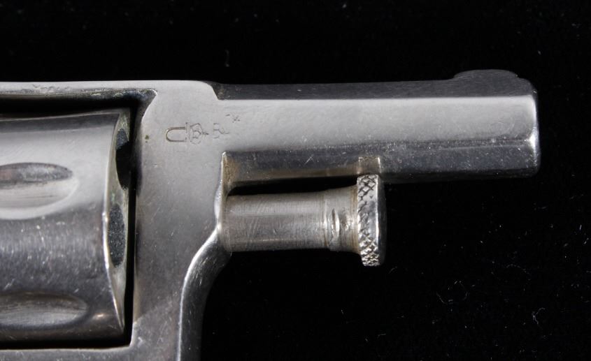 German Proofed Ring Trigger Nickel & Stag Revolver