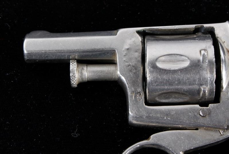 German Proofed Ring Trigger Nickel & Stag Revolver