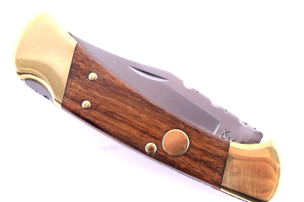 Buck 112 Custom Switchblade Knife w/ Scabbard