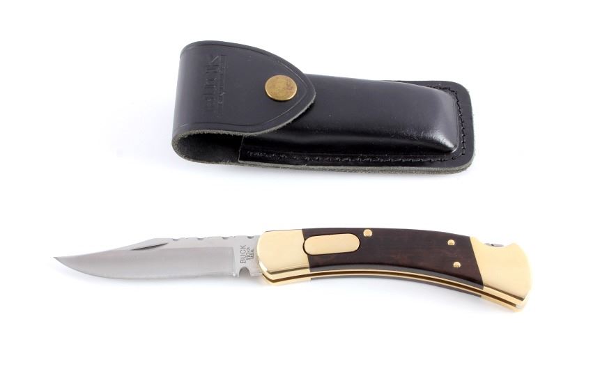 Buck 110 Custom Switchblade Knife w/ Scabbard