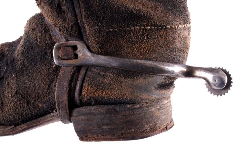 Civil War Era Confederate Cavalry Boots w/ Spurs