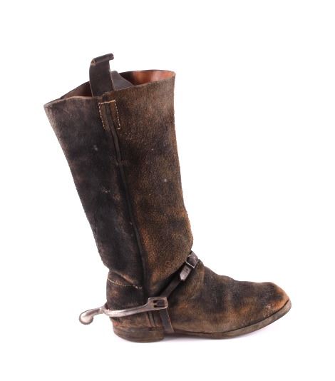 Civil War Era Confederate Cavalry Boots w/ Spurs